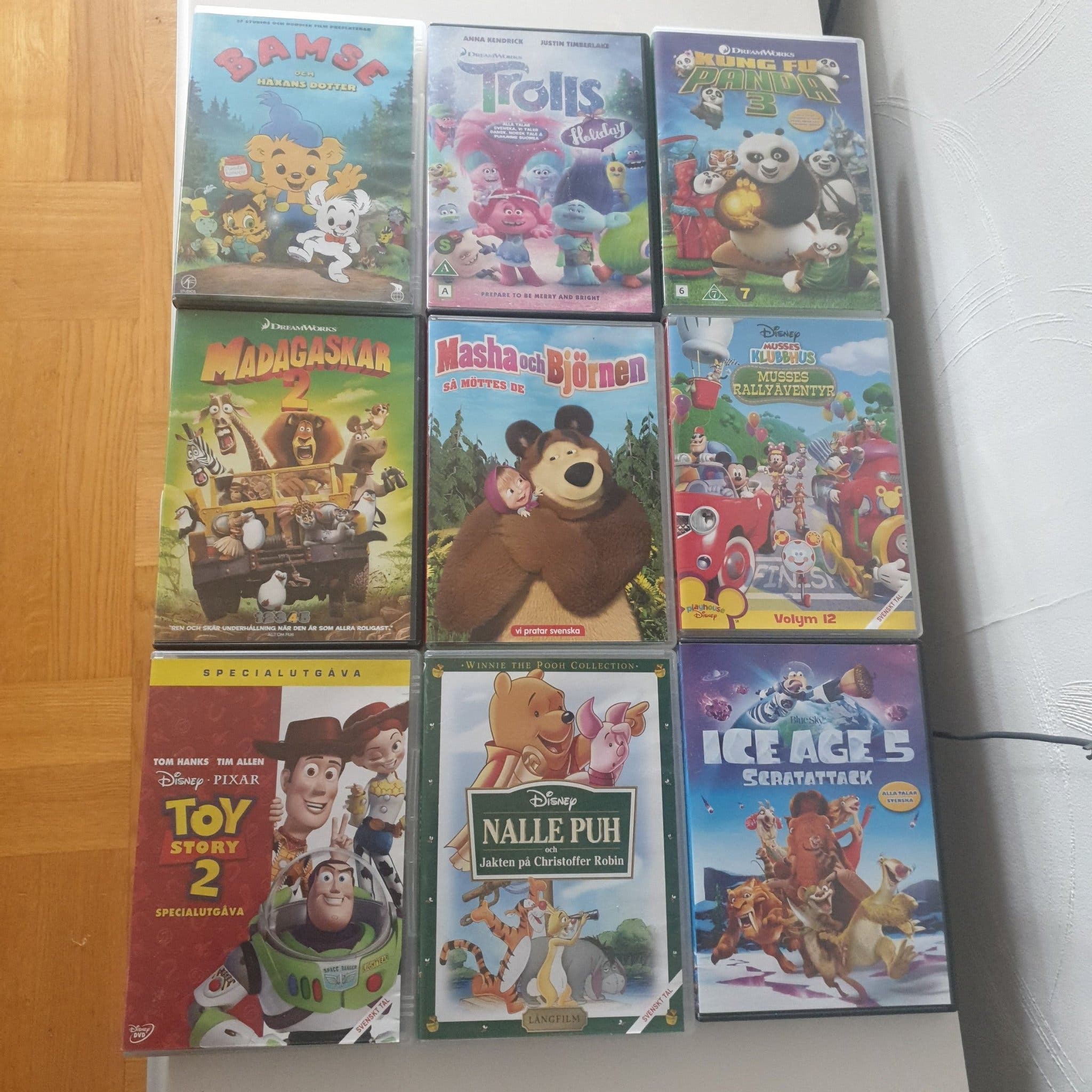 Barnfilms DVD Samling - Bamse, Trolls, Kung Fu .. | Köp på Tradera ...