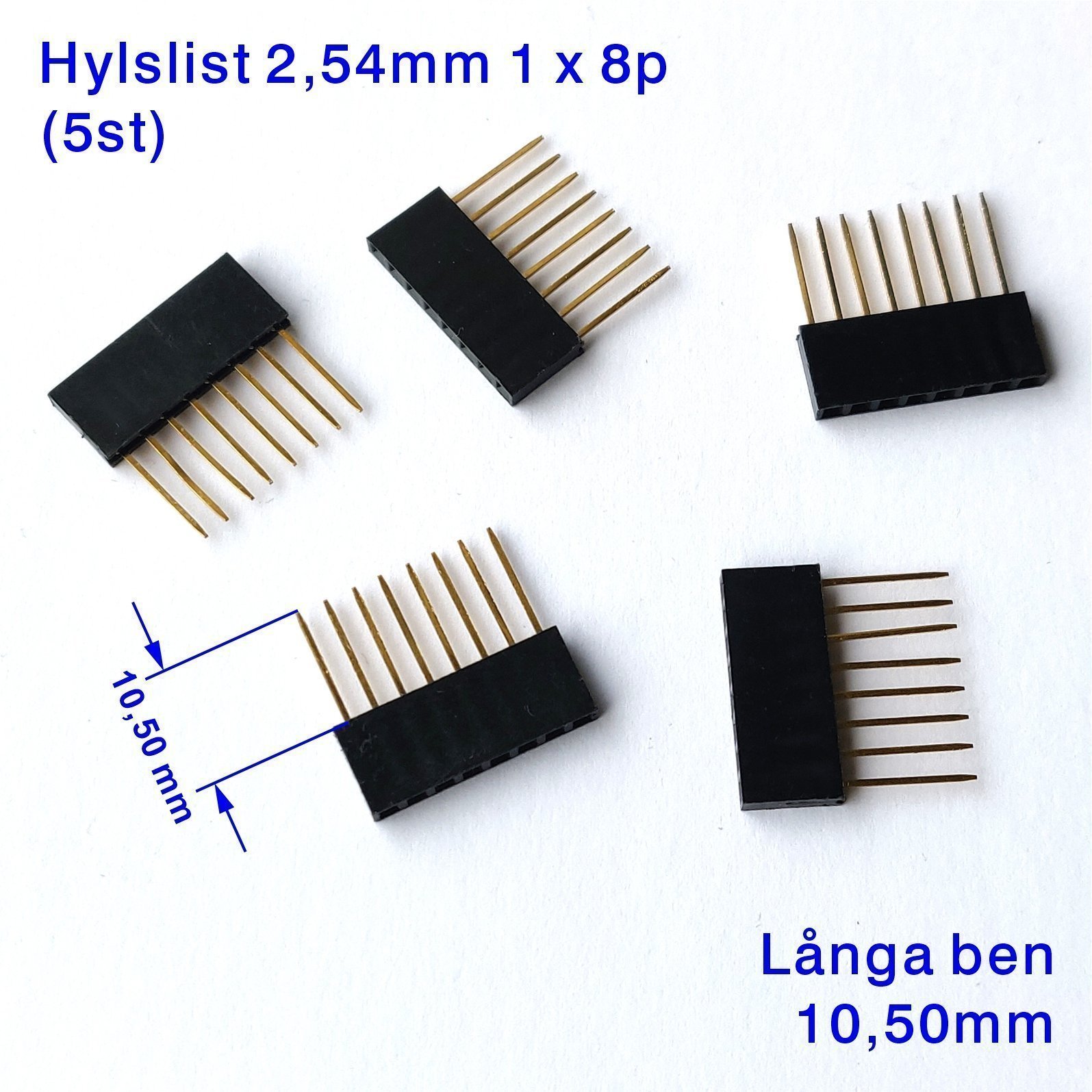 5st 1 x 8p hylslist med 2,54 mm Arduino female .. | Köp på Tradera (692760632)