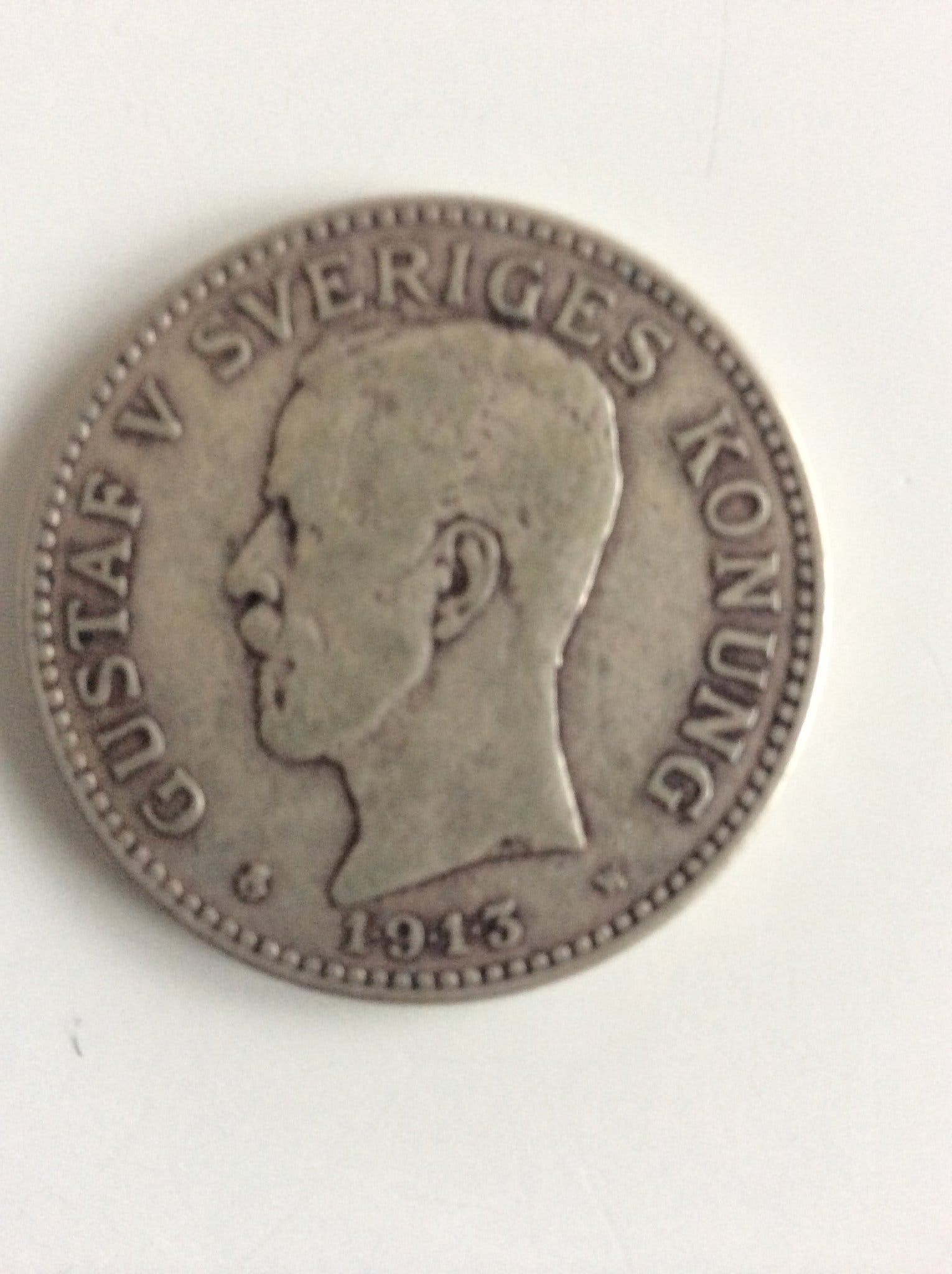 Se produkter som liknar Gammalt silver mynt 2 kronor .. på Tradera ...