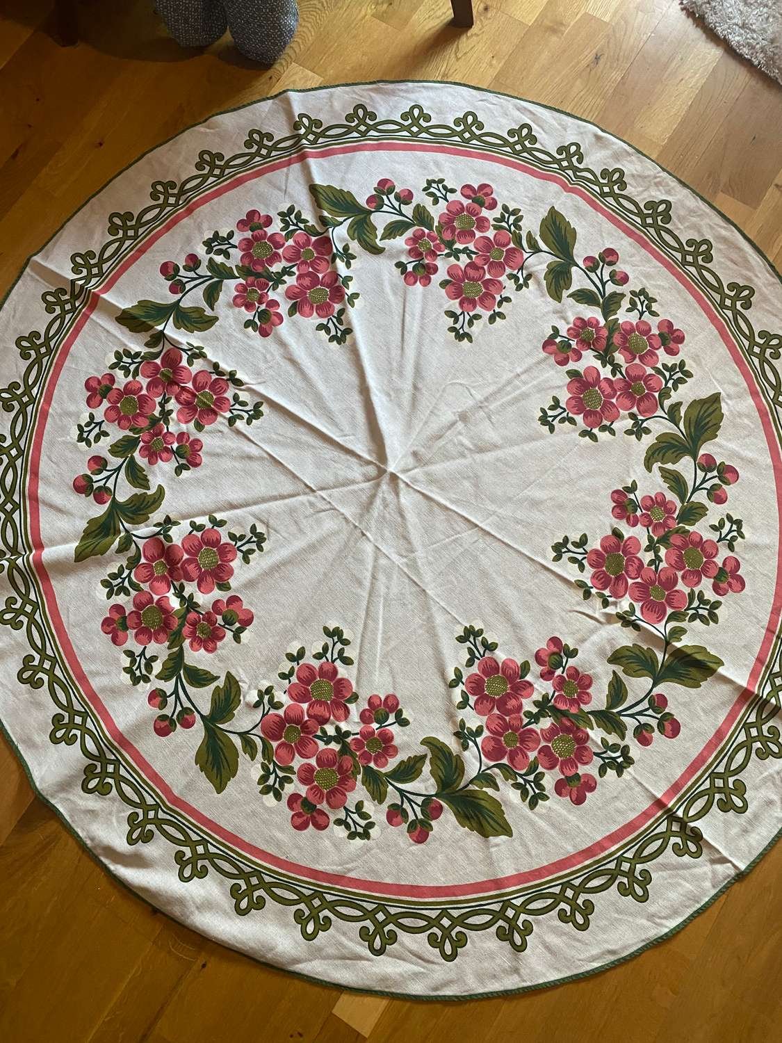 Retro rund duk bordsduk Almedals | Köp på Tradera (650186512)