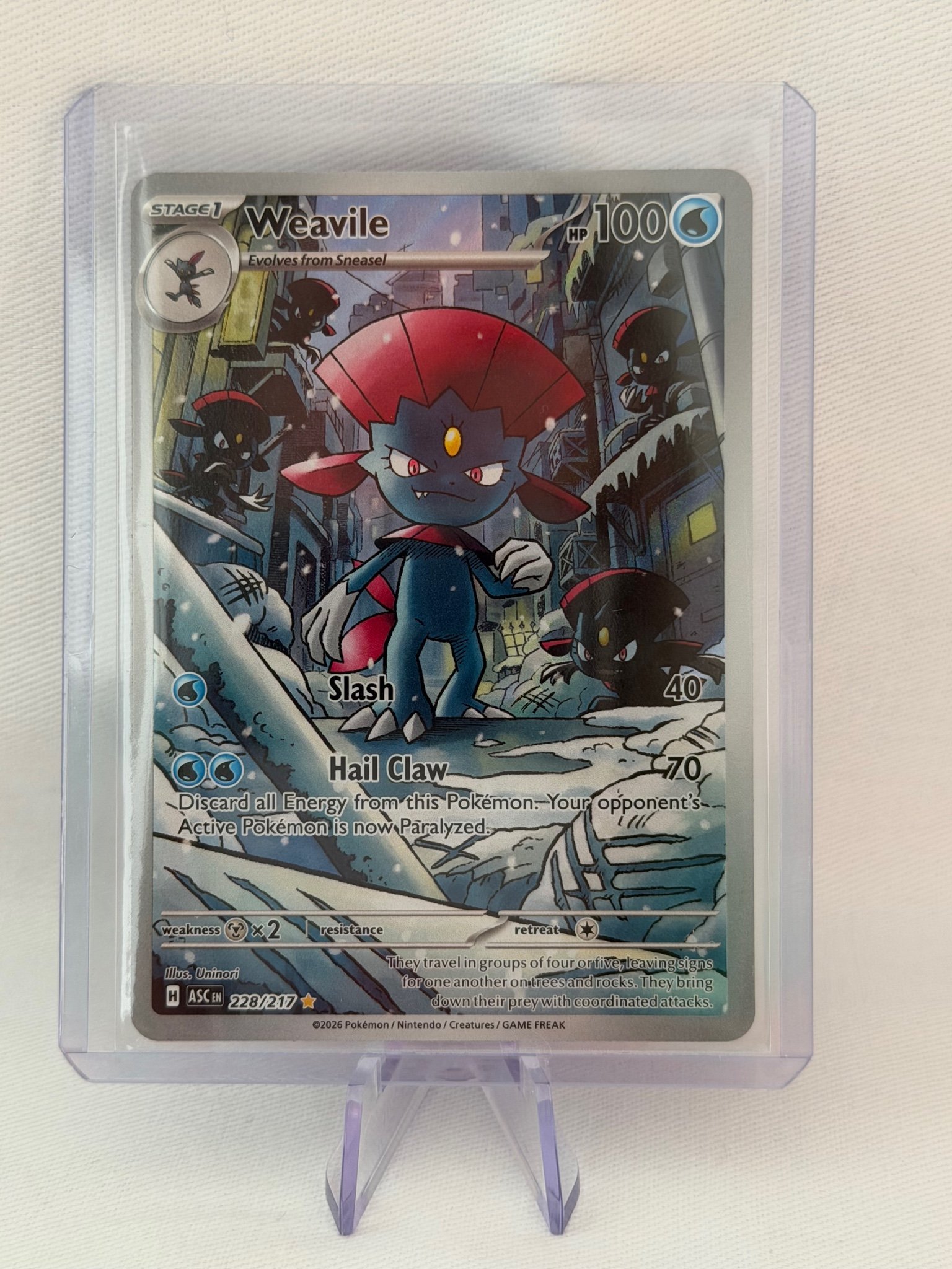 Weavile 228/217 Ascended Heroes Pokemonkort | Köp på Tradera (735400921)