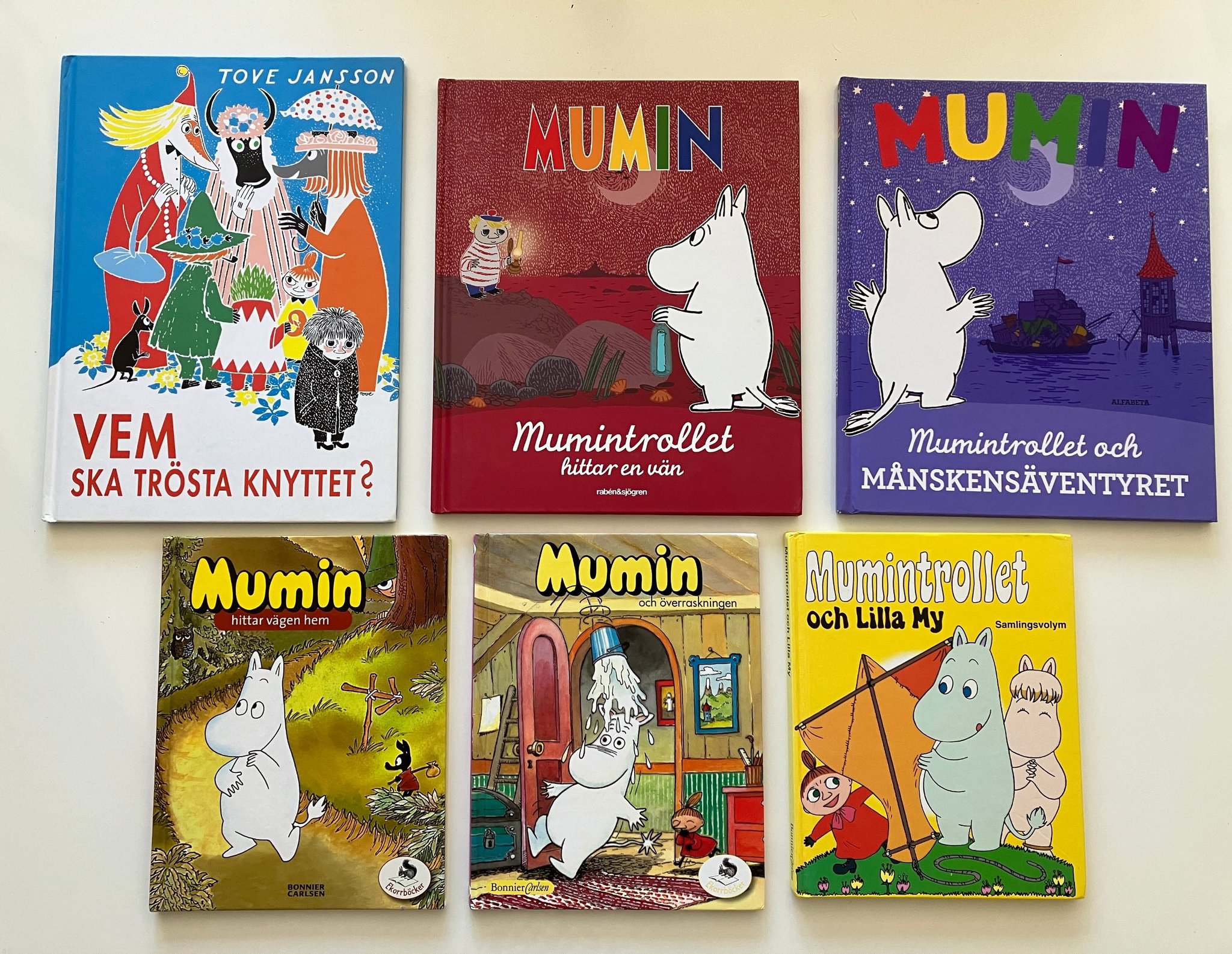 Mumin böcker 6 st, några nya, andra i läst skic.. | Köp på Tradera ...