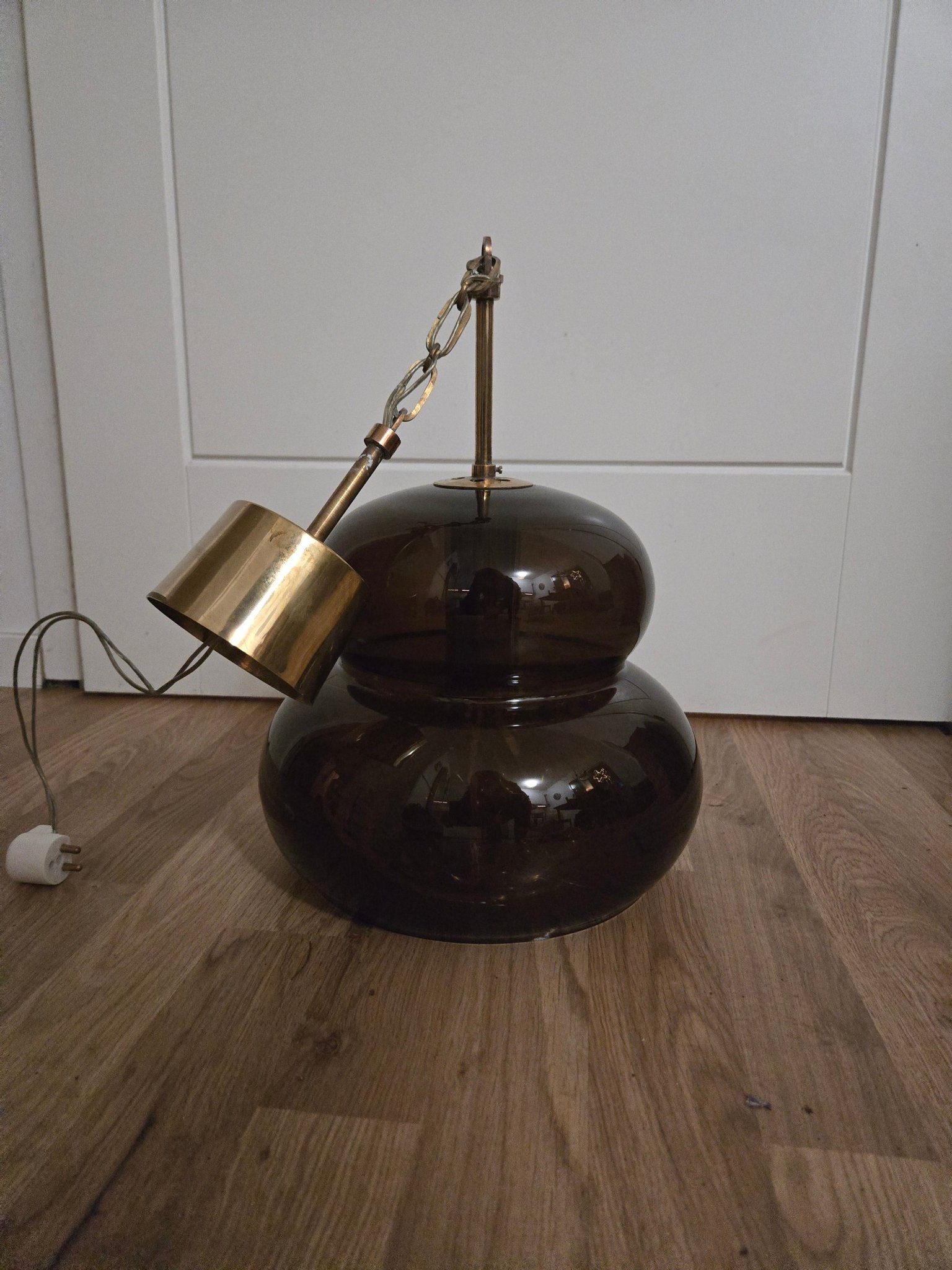 Taklampa, glas, 70-tal | Köp på Tradera (705713321)