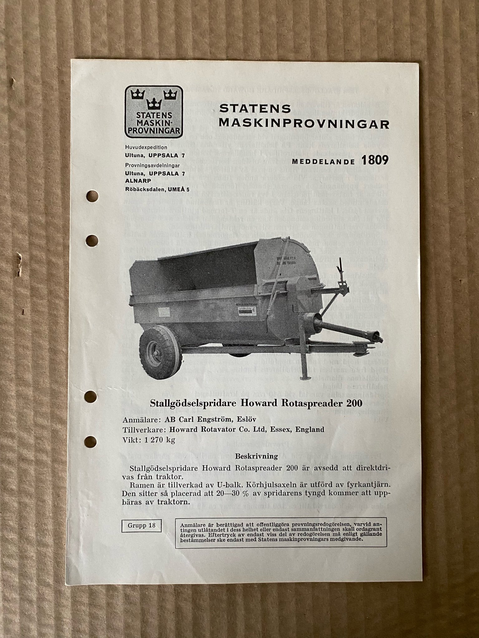 Se produkter som liknar Stallgödselspridare Howard Ro.. på Tradera ...