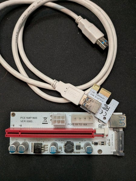 PCIe riser PCE164P-N06 VER 008S x1 till x16 GPU.. | Köp på Tradera ...
