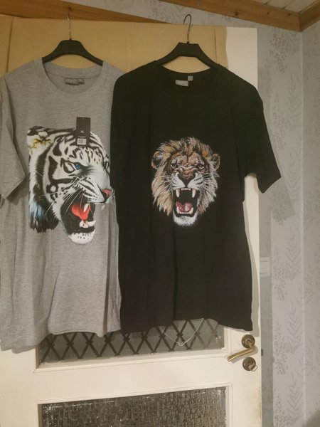 OFC T-shirts med tiger- och lejontryck, 2-pack | Köp på Tradera (735392053)
