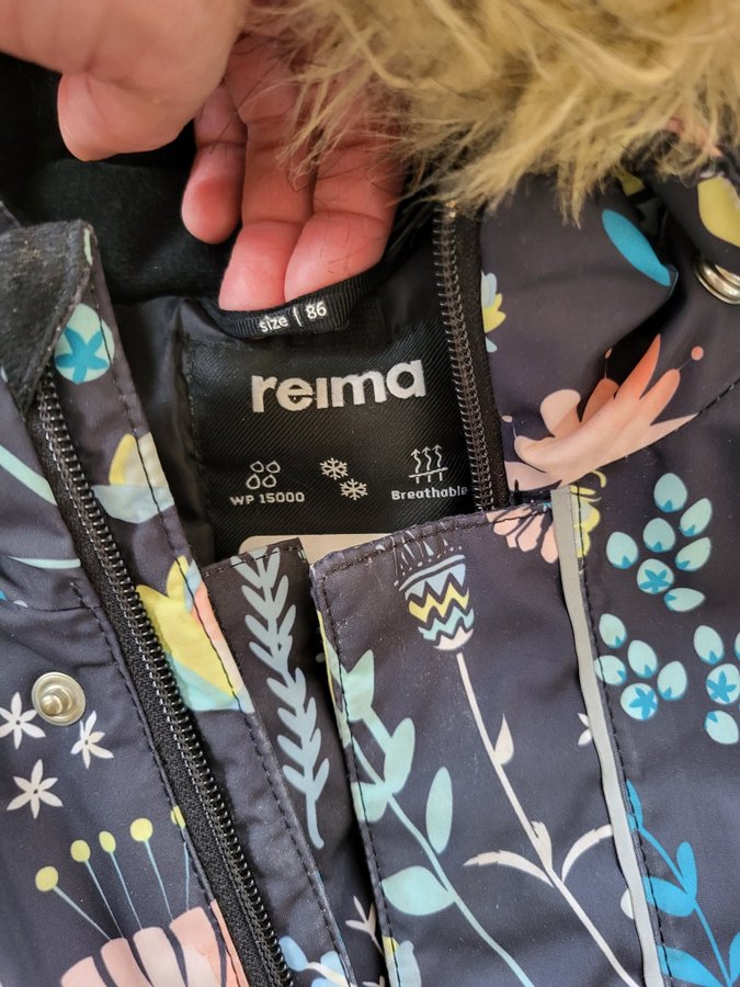 Reima Tec mörkblå mönstrad overall, storlek 86 | Köp på Tradera (734772053)