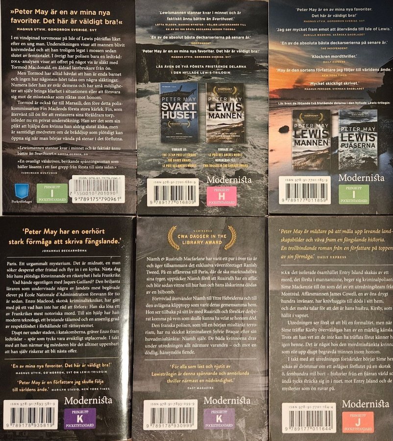 Peter May - Svarthuset, Lewismannen & Lewispjäs.. | Köp på Tradera ...