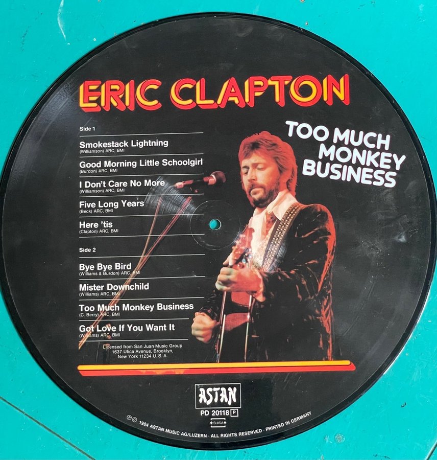 Se produkter som liknar ERIC CLAPTON "TOO MUCH MONKEY.. på Tradera ...