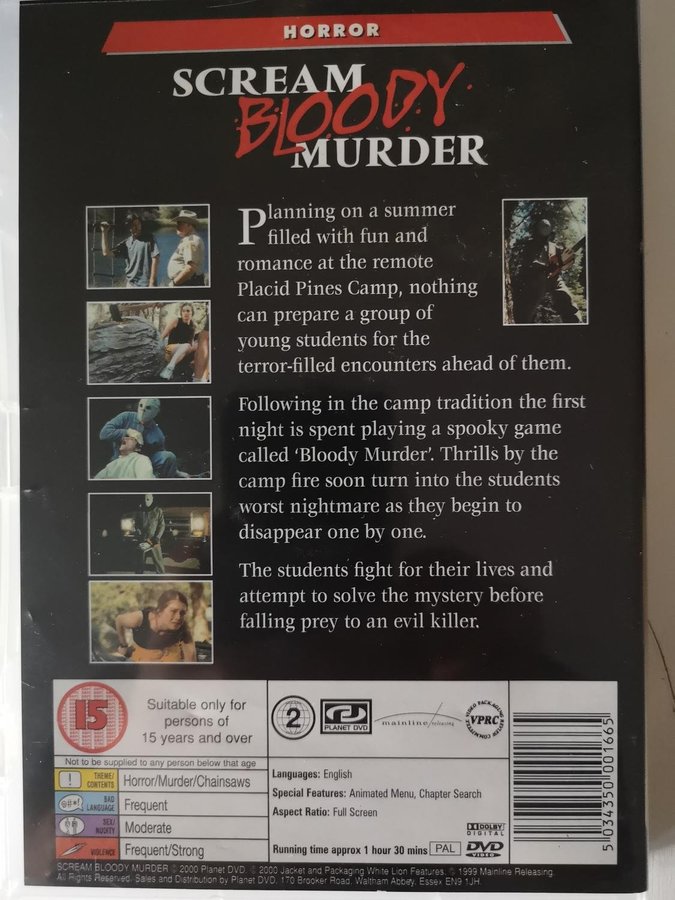 Scream Bloody Murder (2000) Ralph Portillo med .. | Köp på Tradera ...