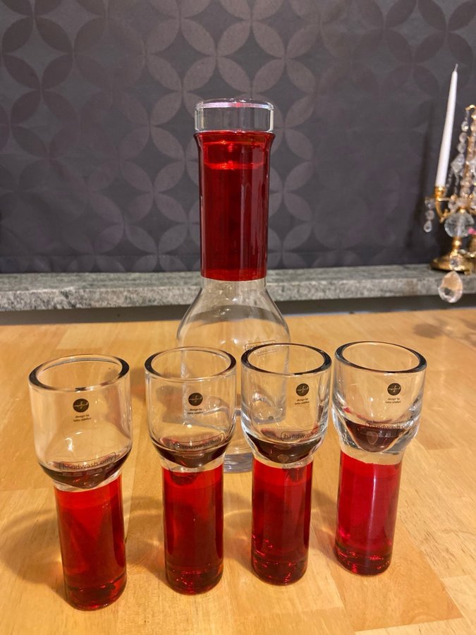 Sagaform karaff med lock och 4 st snaps/ likörg.. | Köp på Tradera ...