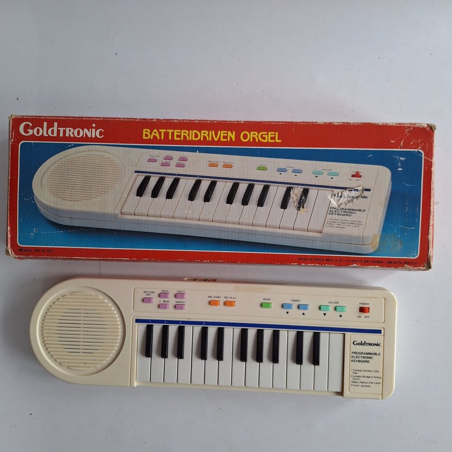 Batteridriven Orgel GOLDTRONIC leksakspiano 198.. | Köp på Tradera ...