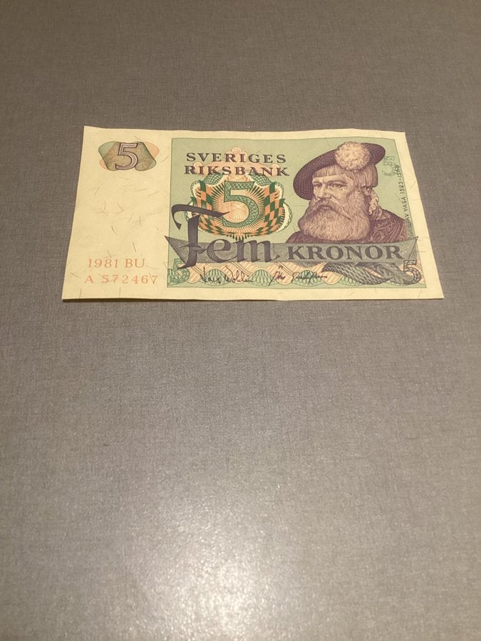 Svensk Sedel - 5 Kronor | Köp på Tradera (736671777)