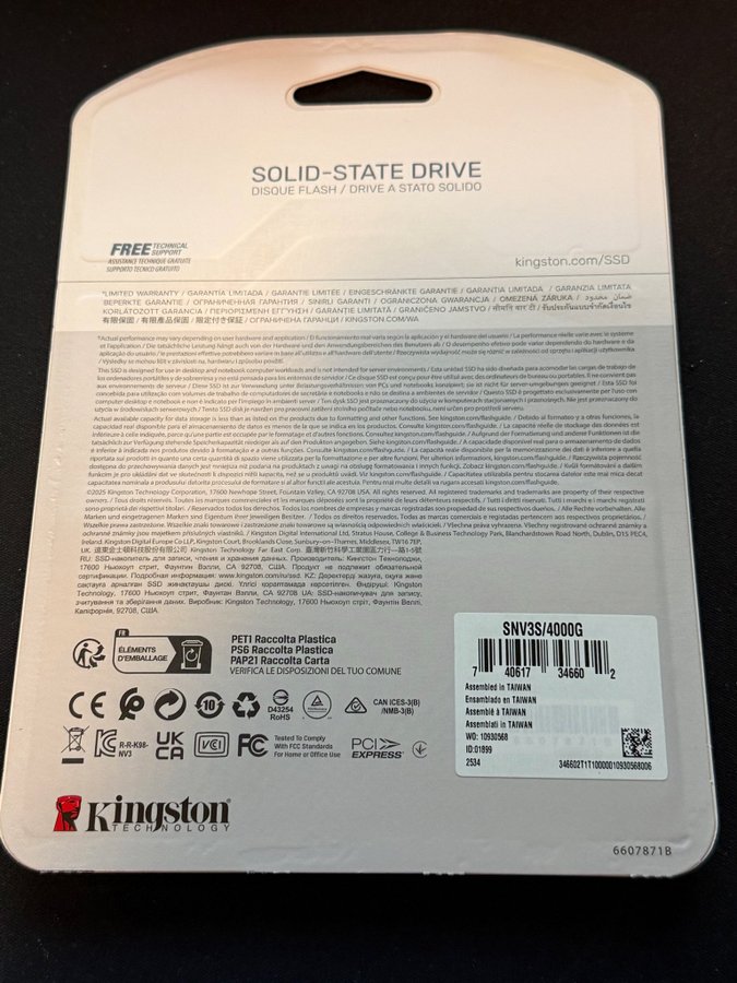4TB Kingston NV3 PCIe 4.0 NVMe M.2 - Ny | Köp på Tradera (702707656)
