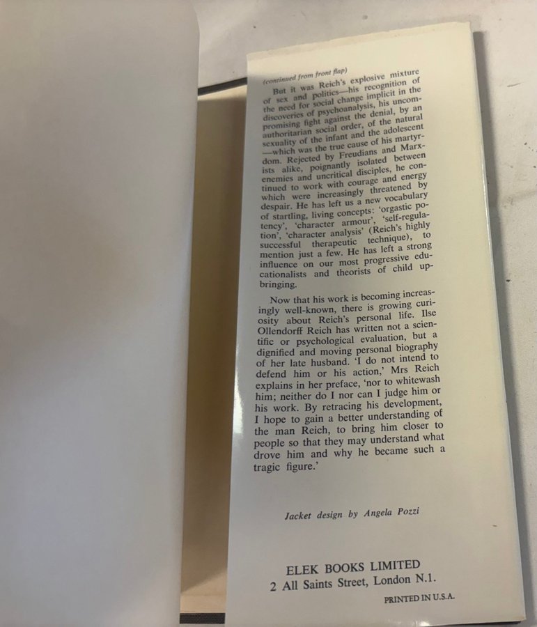 Wilhelm Reich: A Personal.. | Köp från Åsensantikvariat på Tradera ...