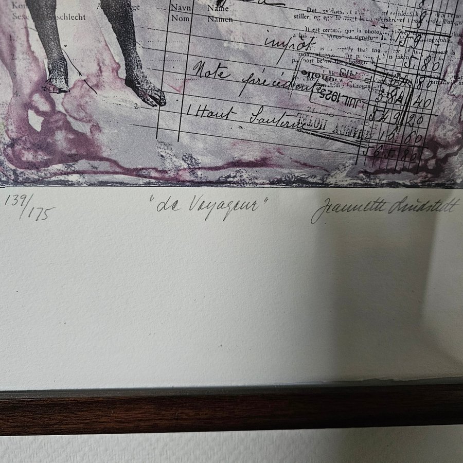 Tavla Le Voyageur Litografi Nr 139/175 Signerad.. | Köp på Tradera ...