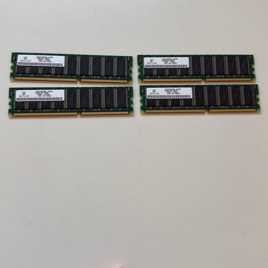 4x 512MB DDR PC2100 ECC RAM-minnen | Köp på Tradera (733726021)