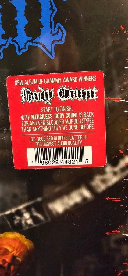 Body Count - Merciless (Red Blood Splatter LP) | Köp på Tradera (733284565)