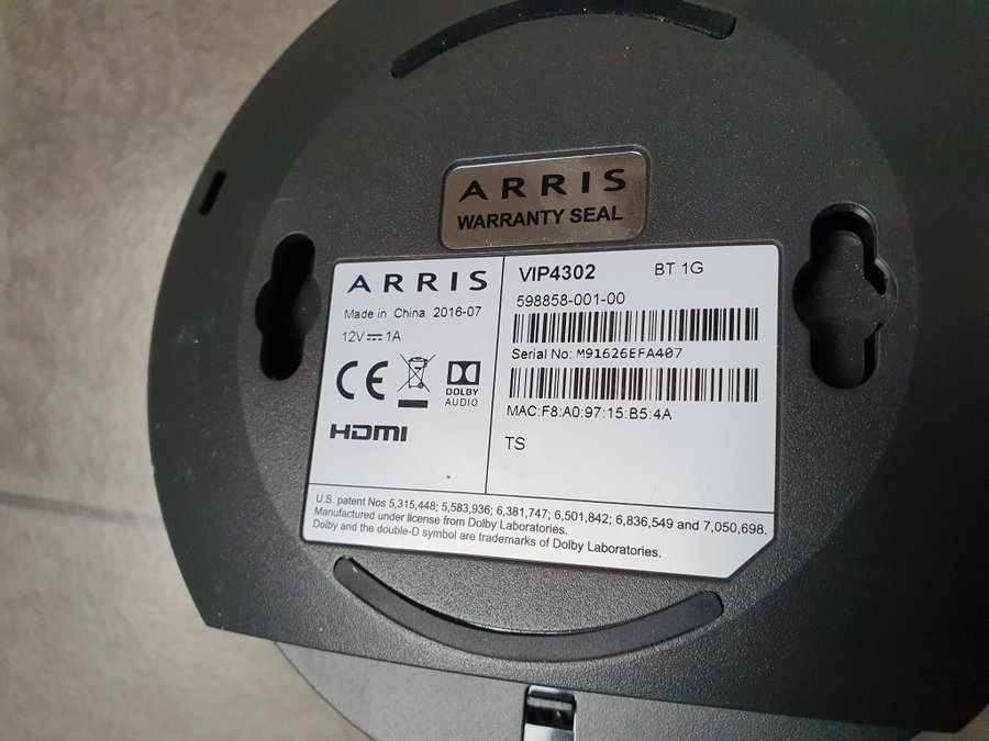 Tv - box Arris VIP 4302 Teliasonera_vip4302 Obs.. | Köp på Tradera ...