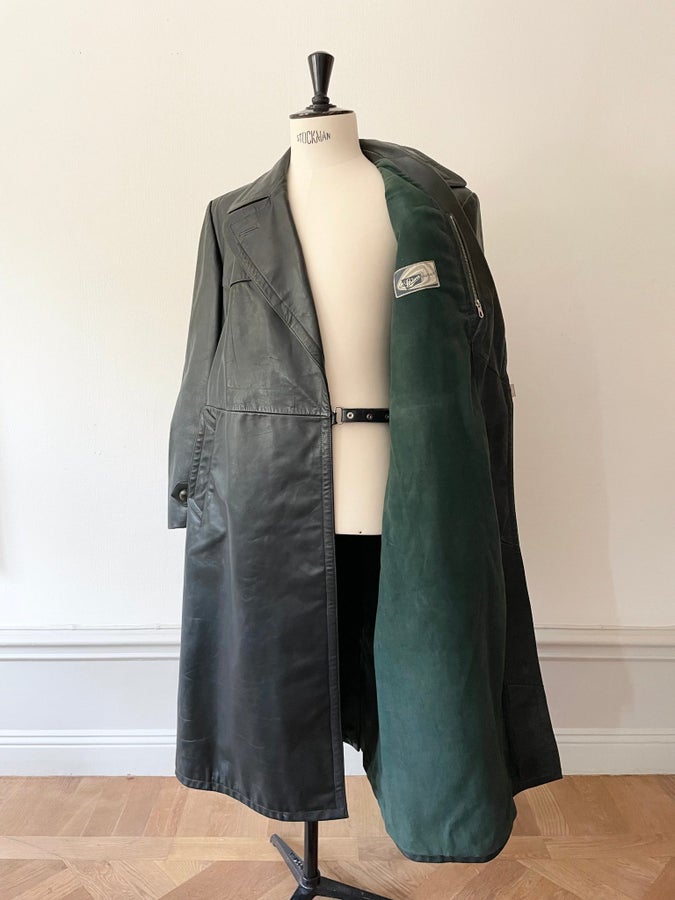 1930's German Police Officer Leather Coat - Large | Köp på Tradera ...