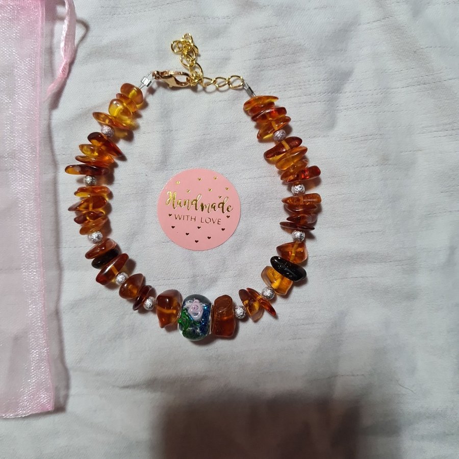 Handgjort Amber Armband | Köp på Tradera (713146512)
