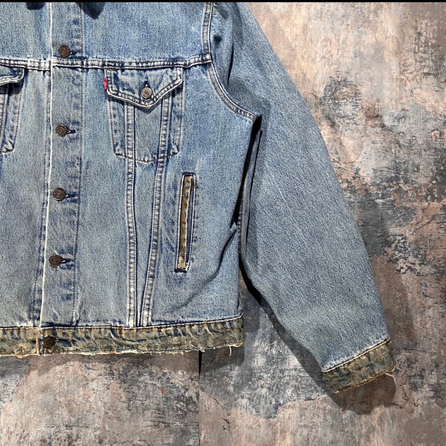 80s vintage boxy Levis trucker jacket made in I.. | Köp på Tradera ...