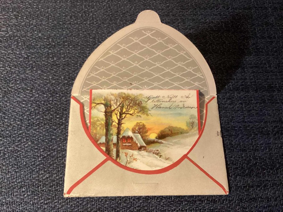 Nyårshälsning, Barn I flugsvamp.. | Köp från ahusvykort på Tradera ...