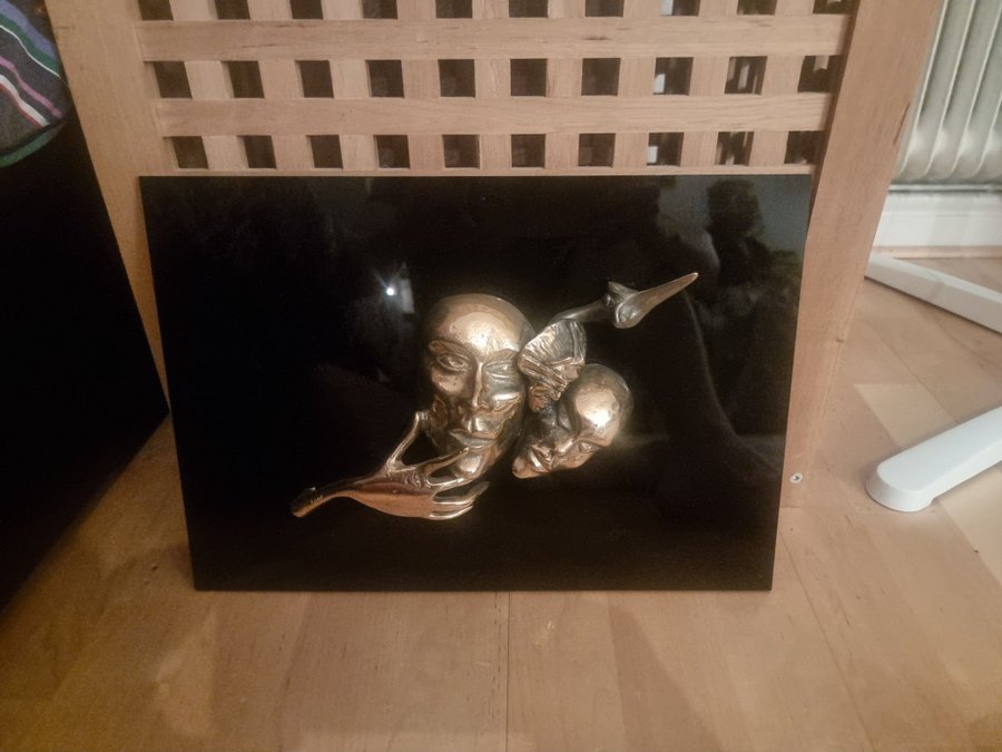 Brons skulptur på tavla / signerad Yves Lohe / .. | Köp på Tradera ...