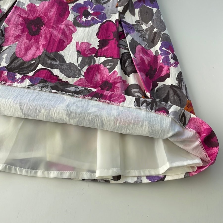 Blommig kjol rosa / lila, H&M stl 38-40 | Köp på Tradera (694696121)