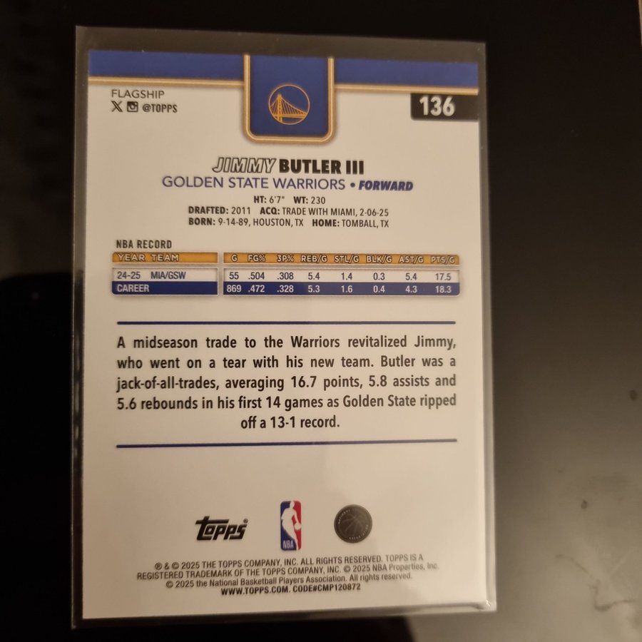 Jimmy Butler III - Golden State Warriors - Topp.. | Köp på Tradera ...