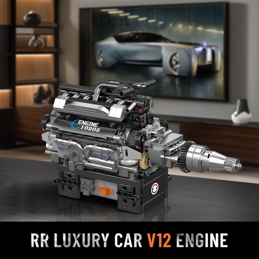 Mould King 10205 – V12 Motor Byggsats, Modell D.. | Köp på Tradera ...
