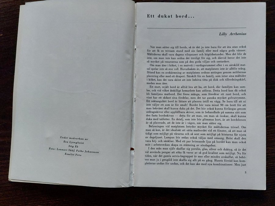 Liten bok - Ett Dukat Bord - Lilly Arrhenius - .. | Köp på Tradera ...
