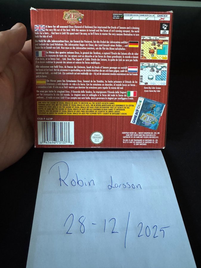 The Legend of Zelda: Oracle of Seasons - Game B.. | Köp på Tradera ...