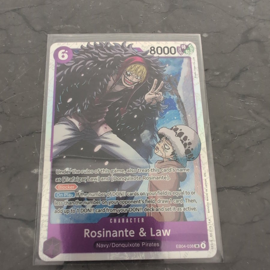 One Piece Card Game Rosinante & Law EB04-038 SR | Köp på Tradera ...