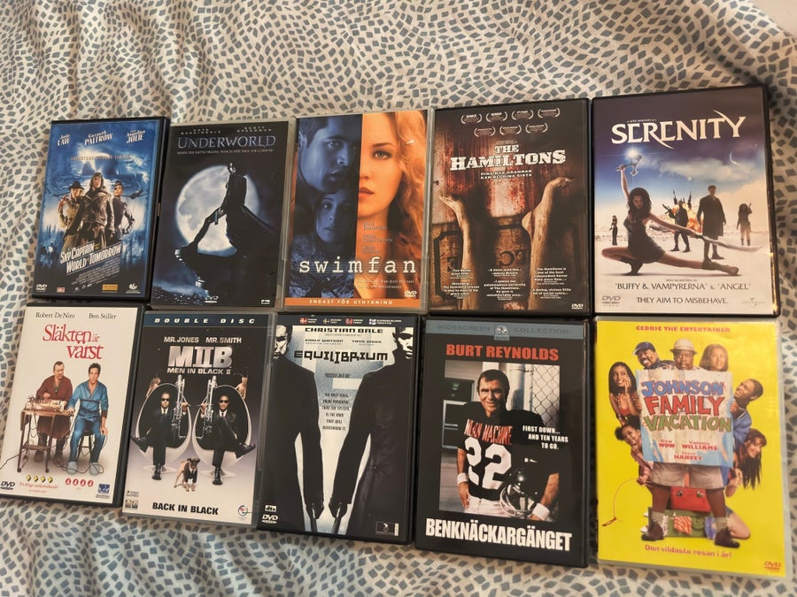 10 x DVD Filmer Samling Action Sci-Fi Komedi DVDs | Köp på Tradera ...