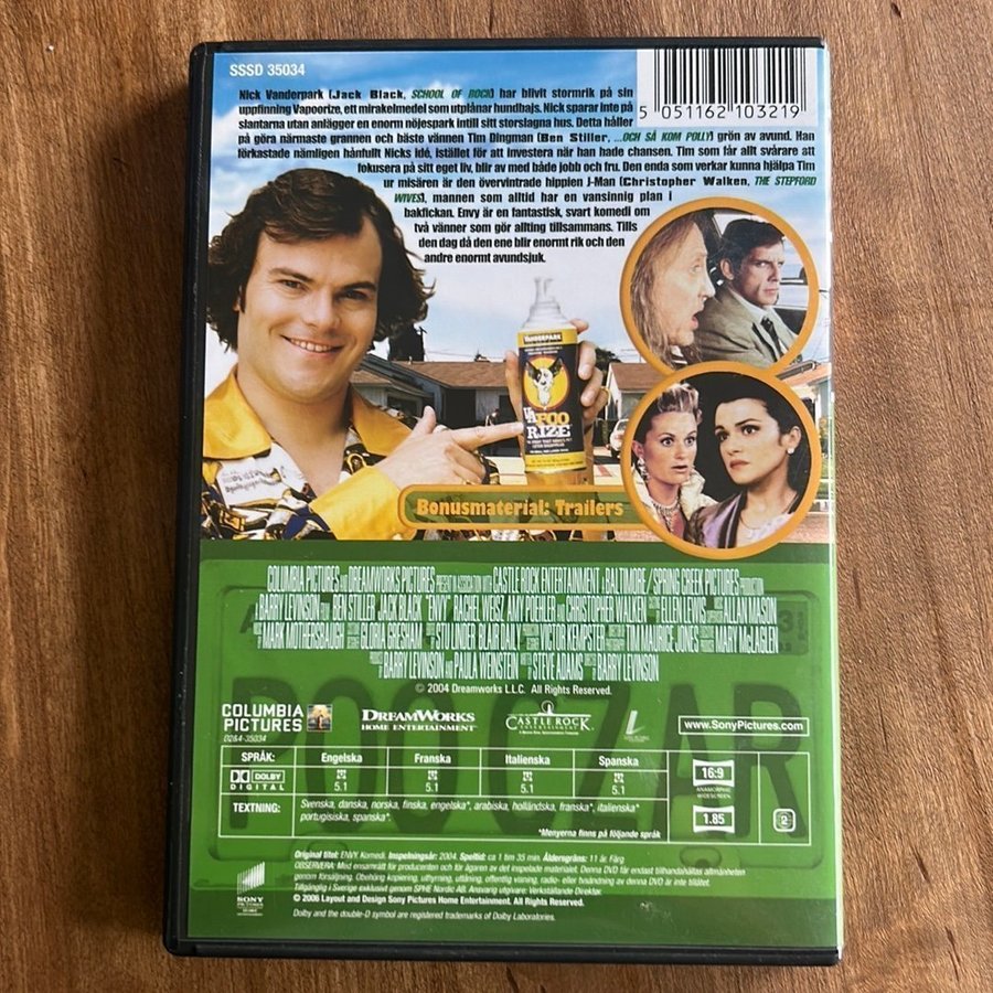 Envy DVD med Ben Stiller och Jack Black | Köp på Tradera (711638938)