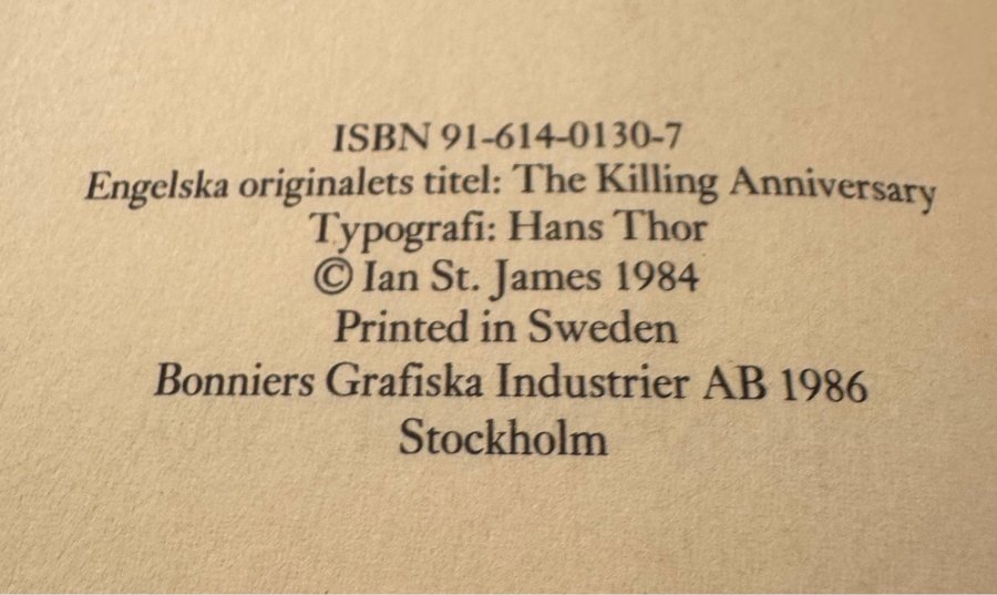 Blodsfejd av Ian St. James, 1984 | Köp på Tradera (710990847)