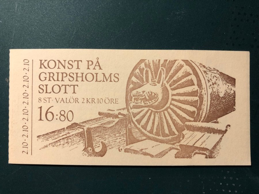 Frimärkshäfte Konst på Gripsholms slott, 1987 | Köp på Tradera (734440457)