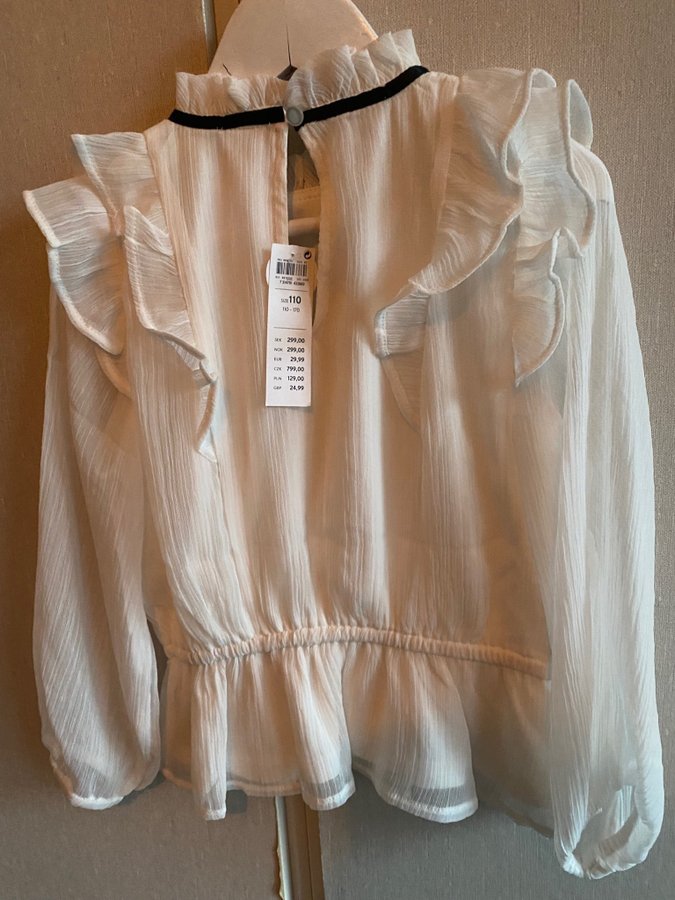 Lindex vit blus, storlek 110 NWT | Köp på Tradera (708640699)