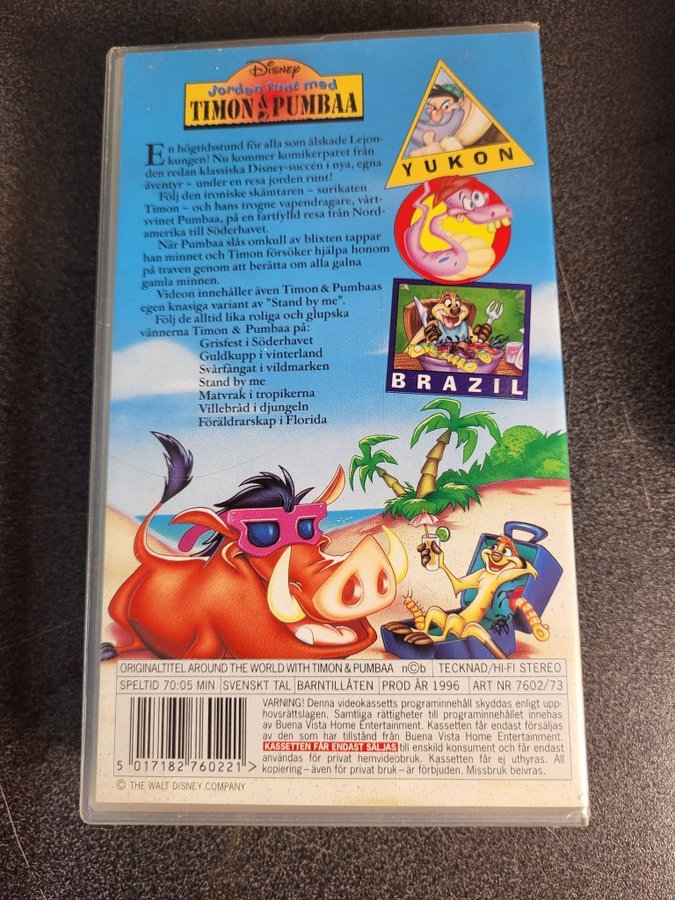 Disney VHS-Jorden Runt Med Timon & Pumbaa - sam.. | Köp på Tradera ...