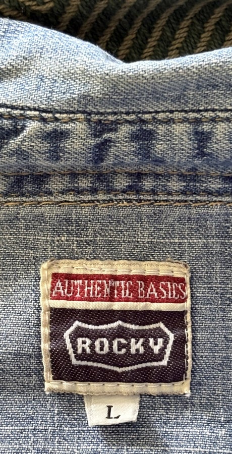 Jeans skjorta beg. men i bra skick Strl. L | Köp på Tradera (736400760)