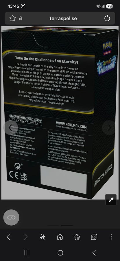 Pokémon TCG: Mega Evolution - Chaos Rising Boos.. | Köp på Tradera ...