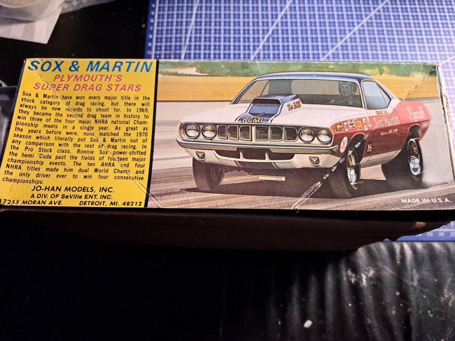 Jo-Han Sox& Martin BOSS 'CUDA 1/25 Skala | Köp på Tradera (711643877)