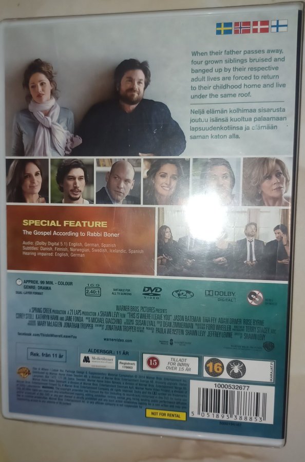 This Is Where I Leave You - DVD-Ny inplastad! | Köp på Tradera (708156237)