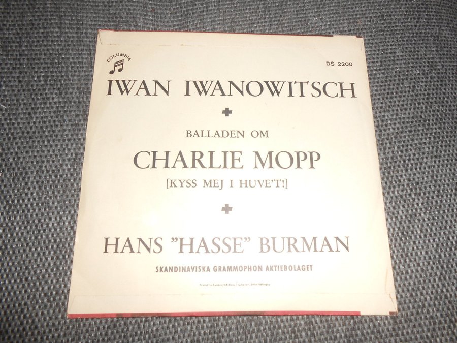 Hans "Hasse" Burman - Iwan Iwanowitsch / Ballad.. | Köp på Tradera ...