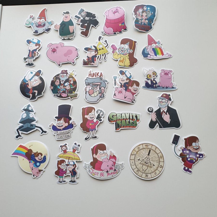 25st gravity falls klistermärken/stickers | Köp på Tradera (711326207)