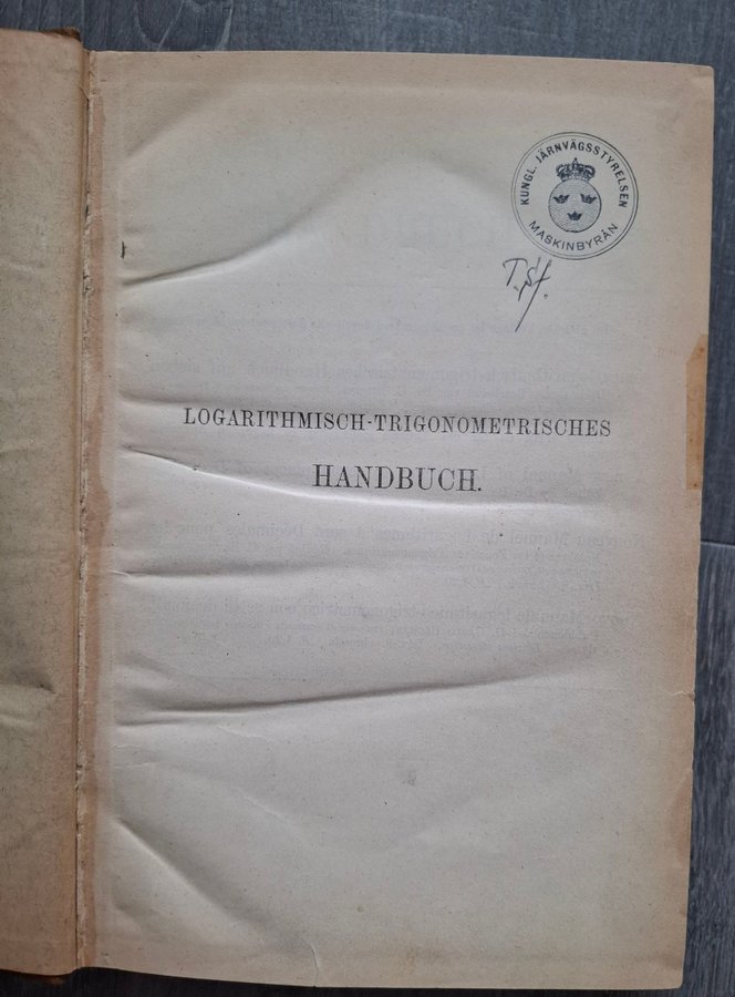 Logarithmisch-Trigonometrisches Handbuch av Dr... | Köp på Tradera ...