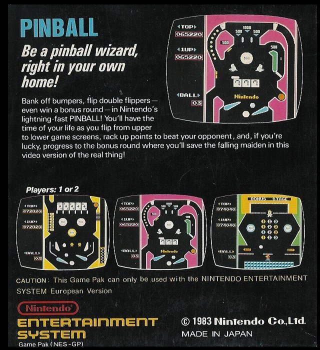 Pinball - Nintendo 8-bit/NES - P.. | Köp från Retroplay på Tradera ...