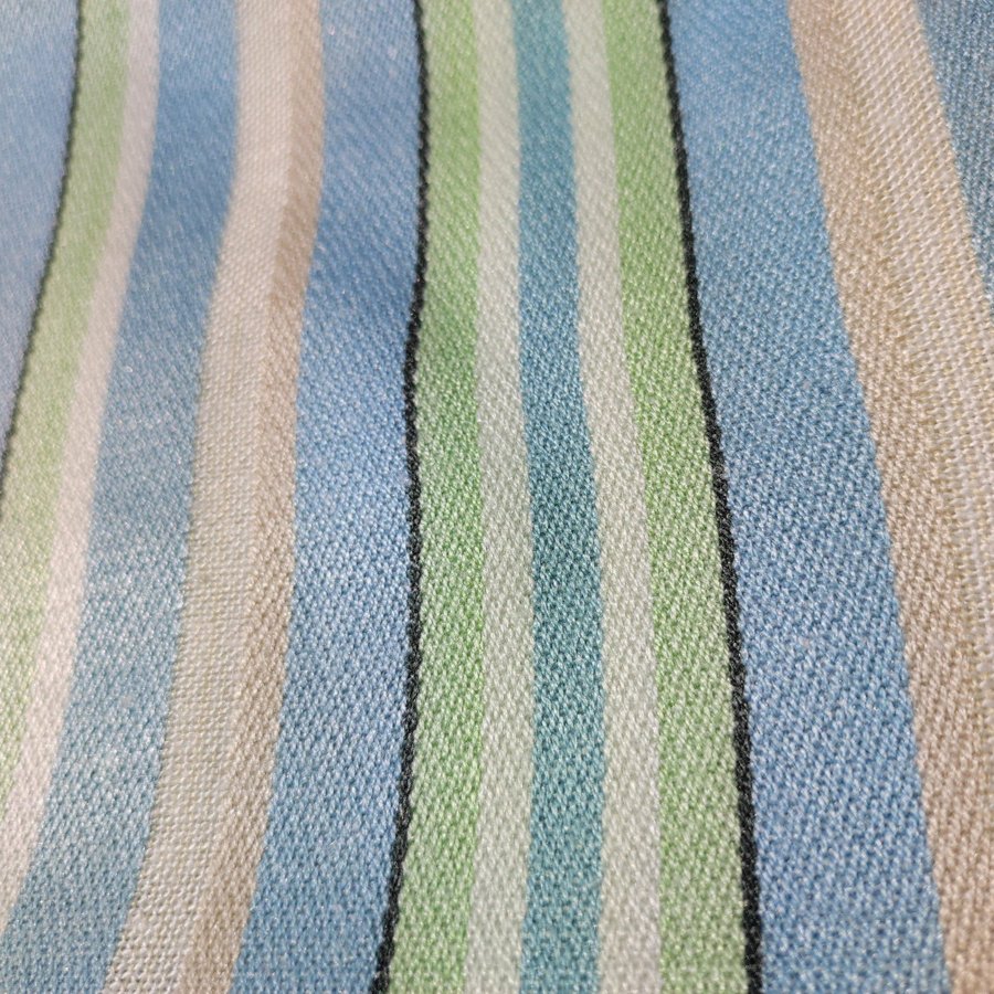 Linneduk löpare randig sommar duk blå grön | Köp på Tradera (596356753)