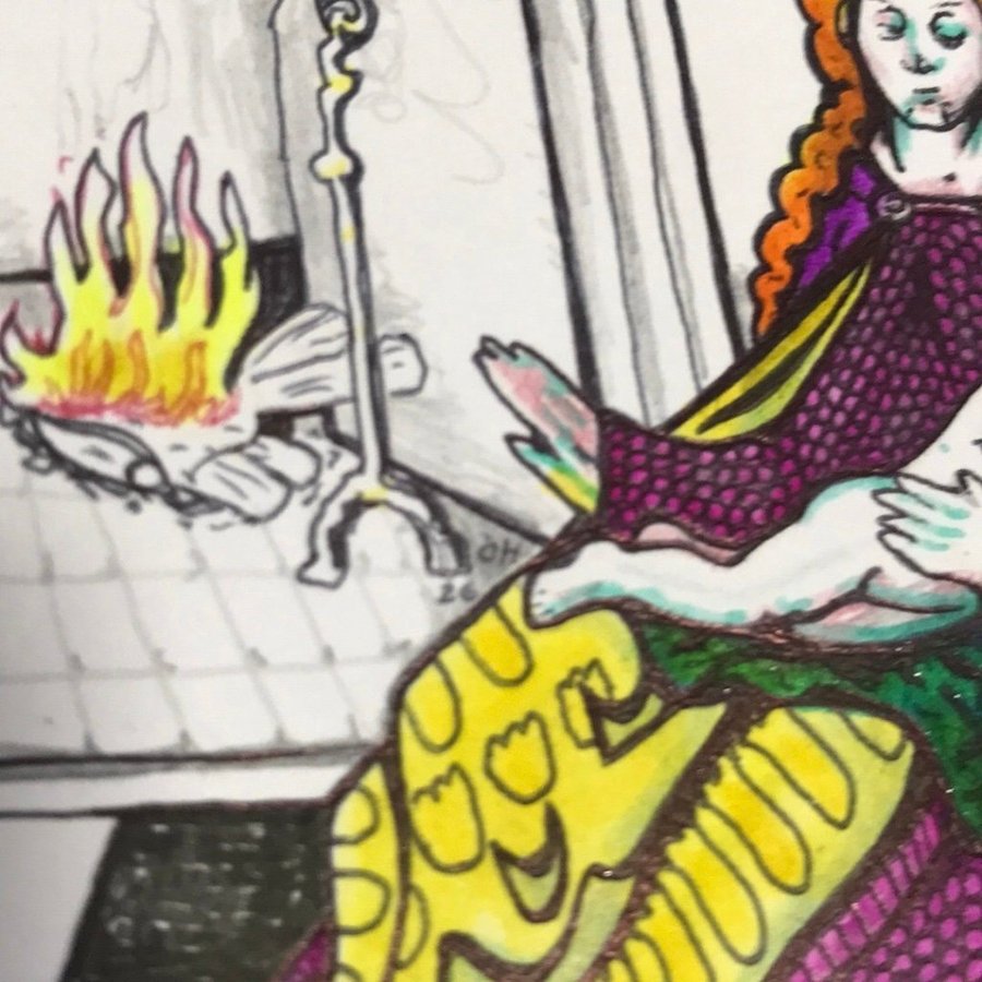 Konst Danny Hennesy 2026 teckning bläck blyerts.. | Köp på Tradera ...